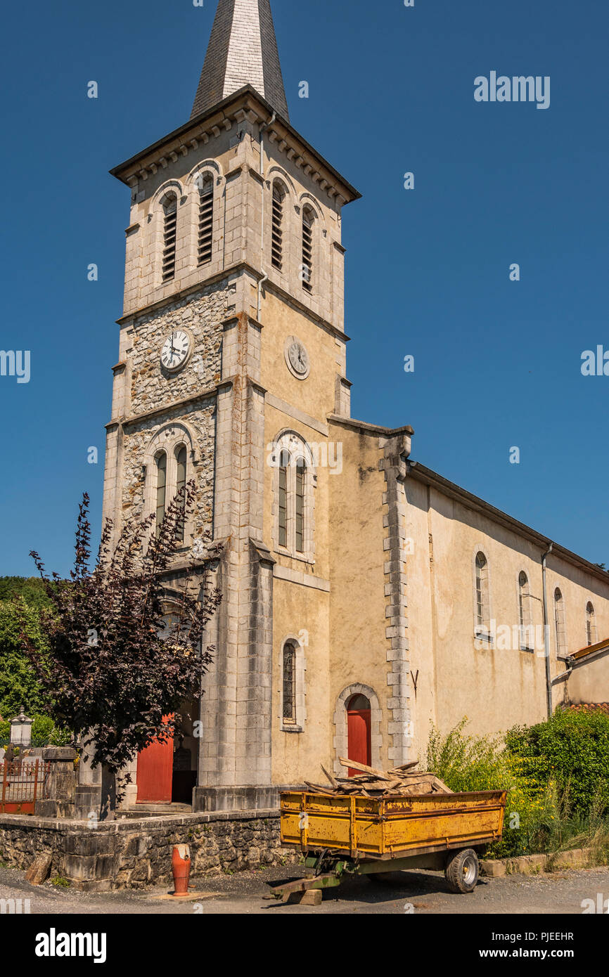 one of the many churches in a farming village in the Atlantic Pyrenees ...