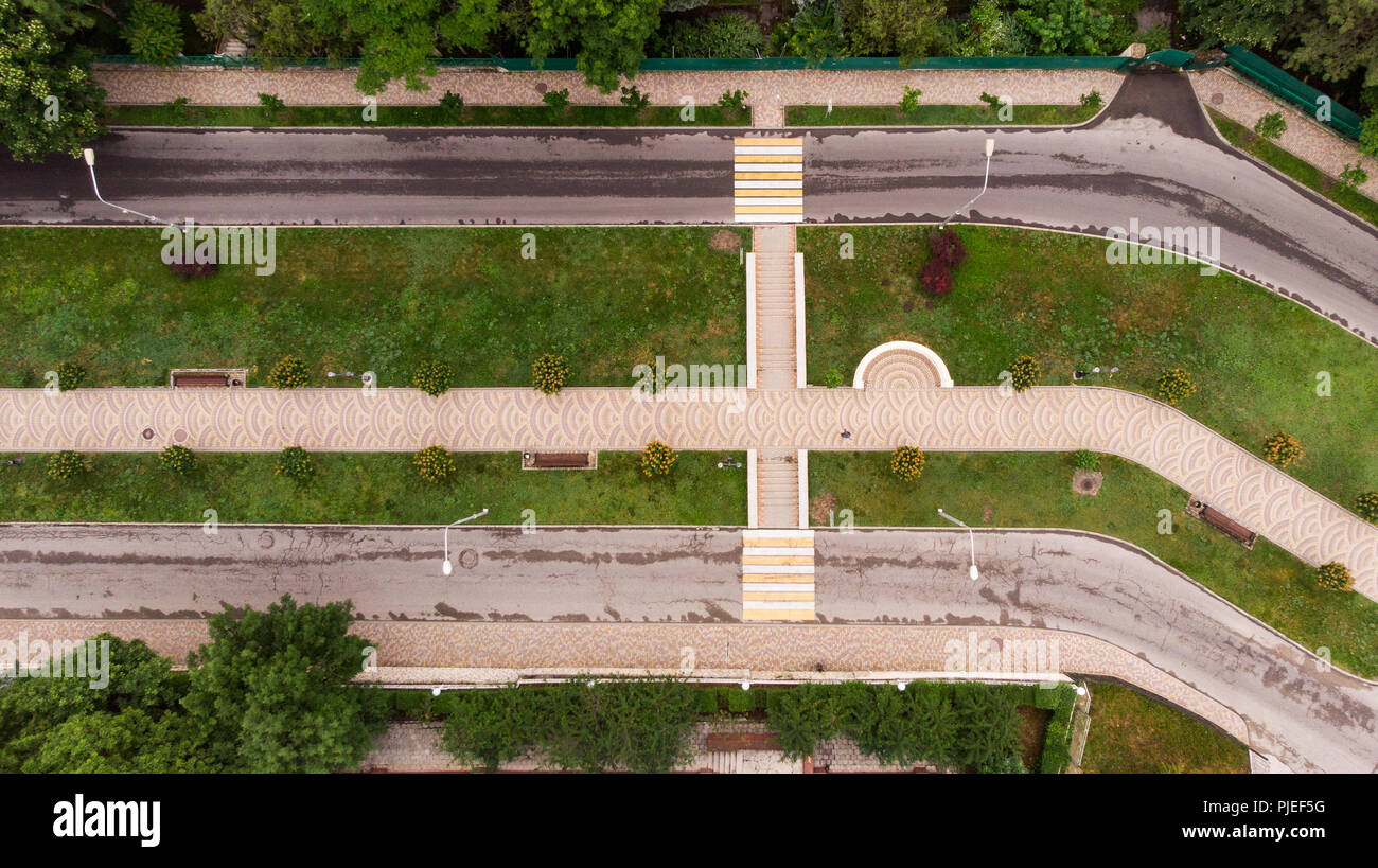 Aerial view top view roads hi-res stock photography and images - Alamy