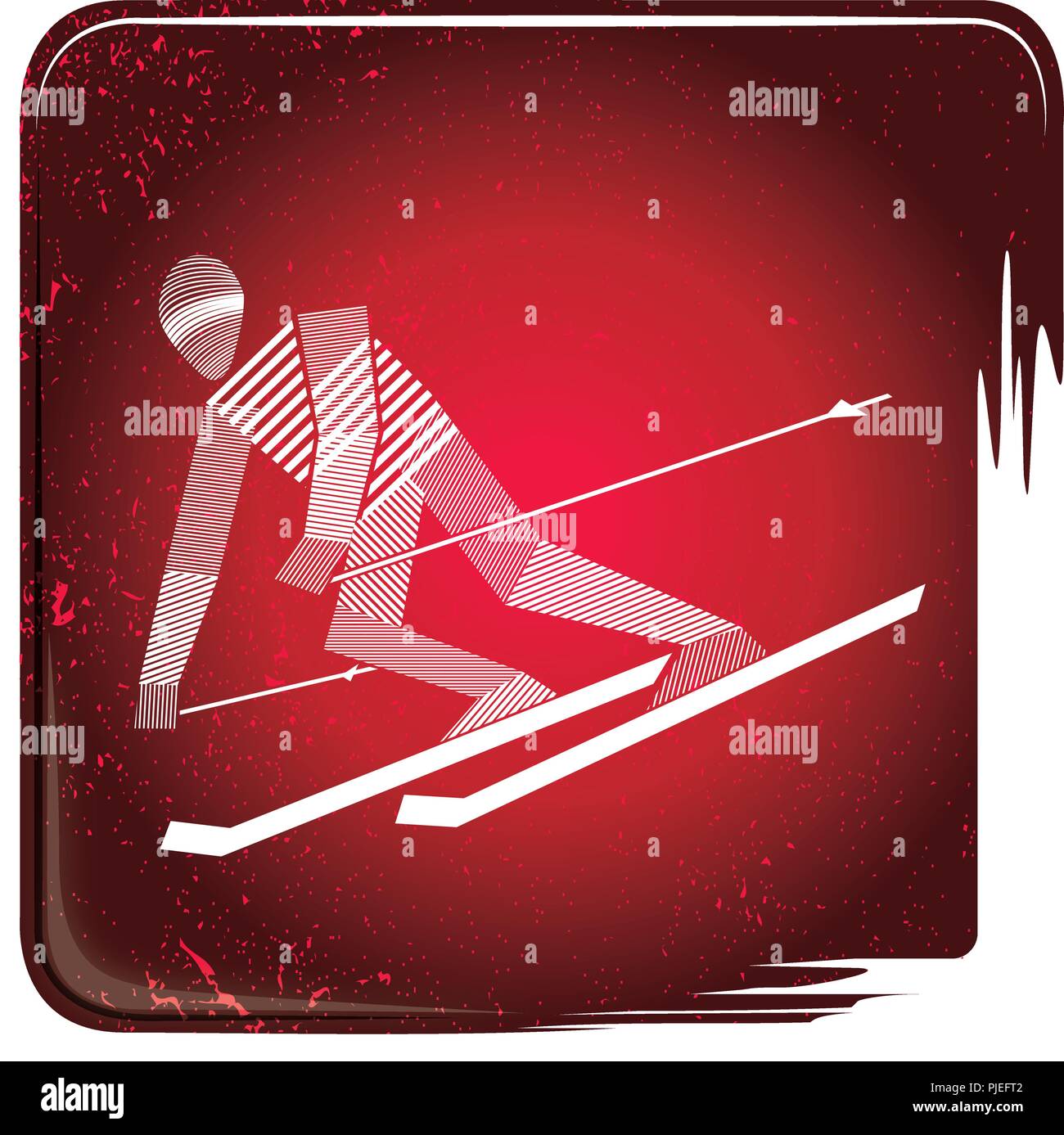 Alpine ski descent Stock Vector Images - Alamy