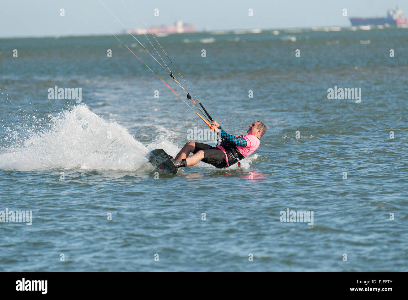 Kite surfer at Hayling Island, Hampshire Stock Photo - Alamy
