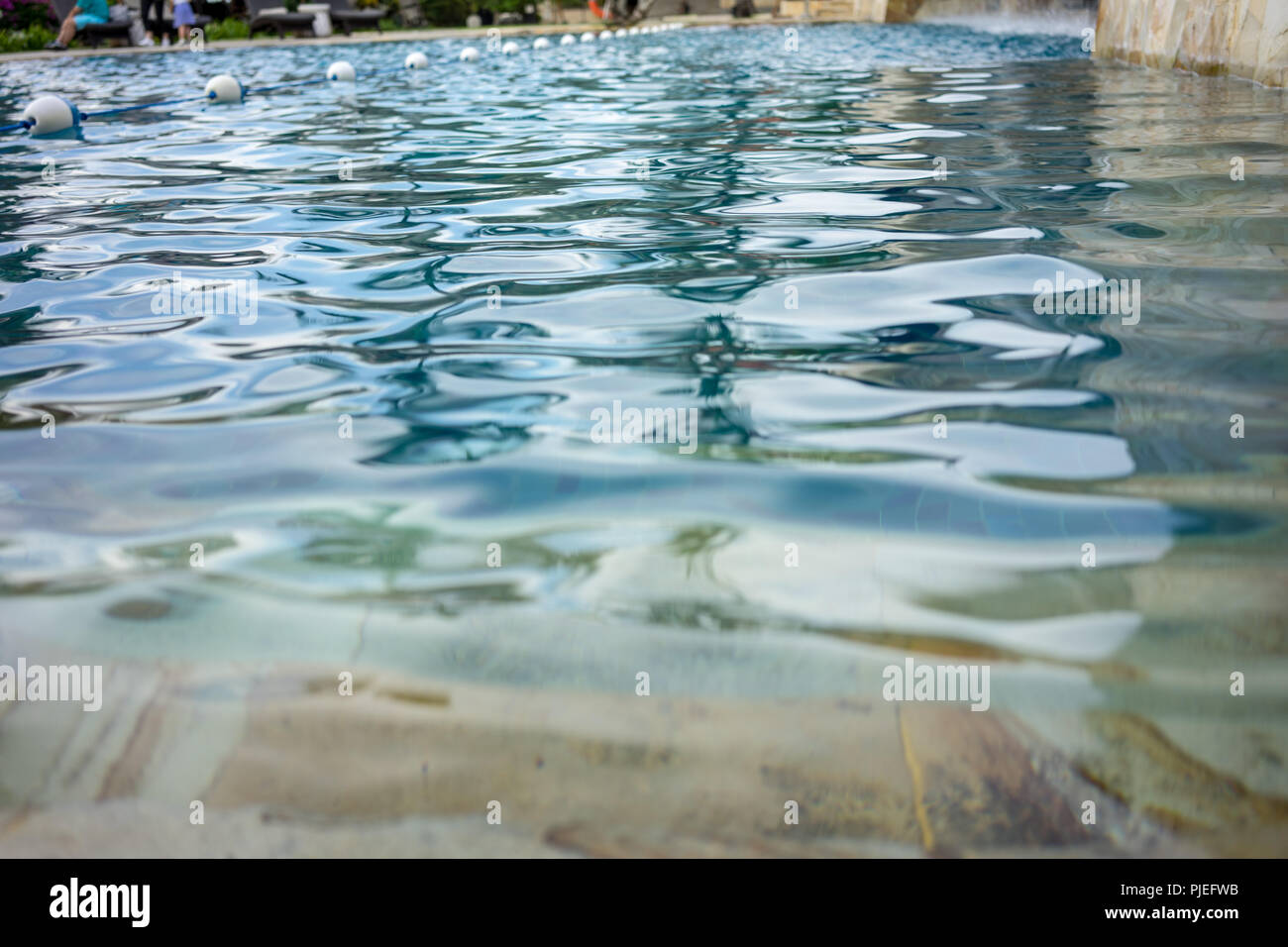 Swimming pool, close up, ripple water effect structure Stock Photo - Alamy