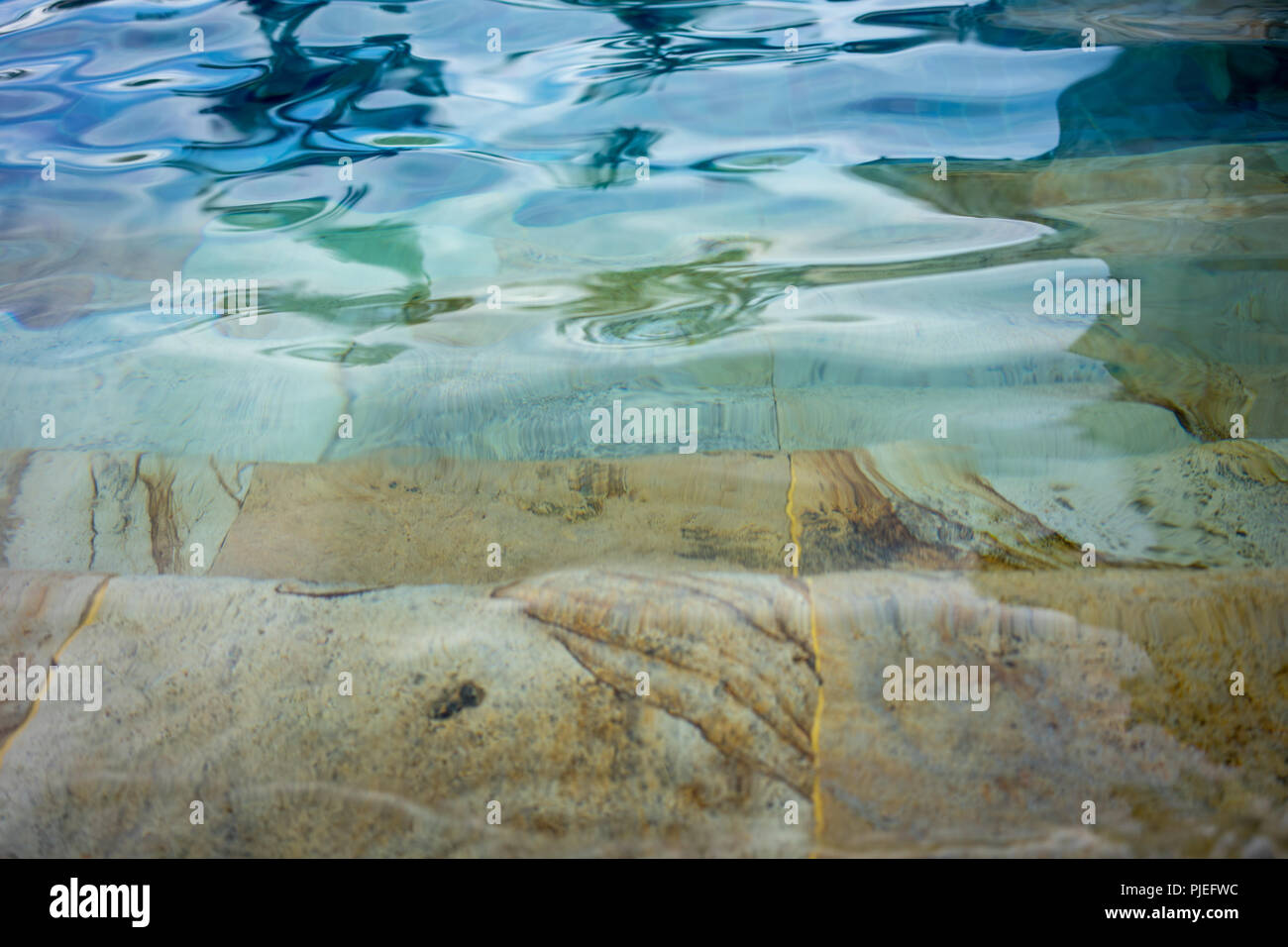 Swimming pool, close up, ripple water effect structure Stock Photo - Alamy