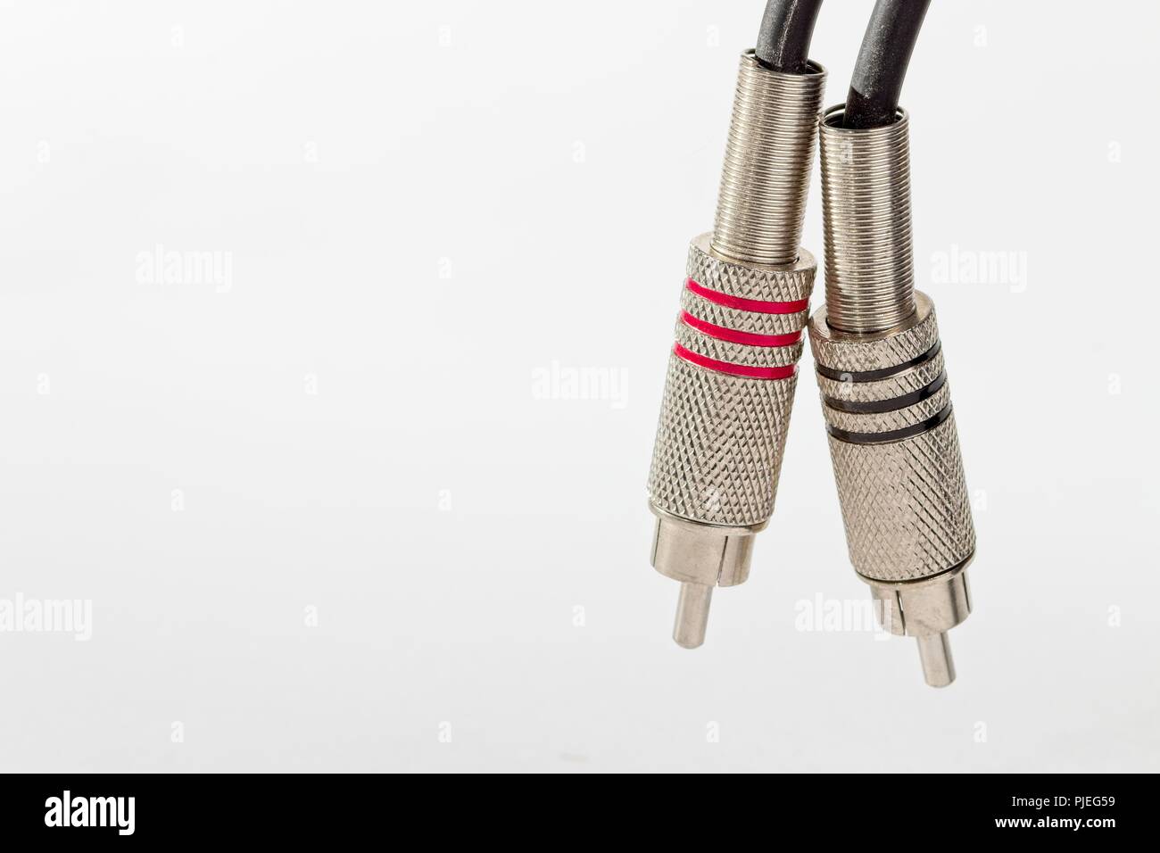 Male RCA connectors pair Stock Photo - Alamy