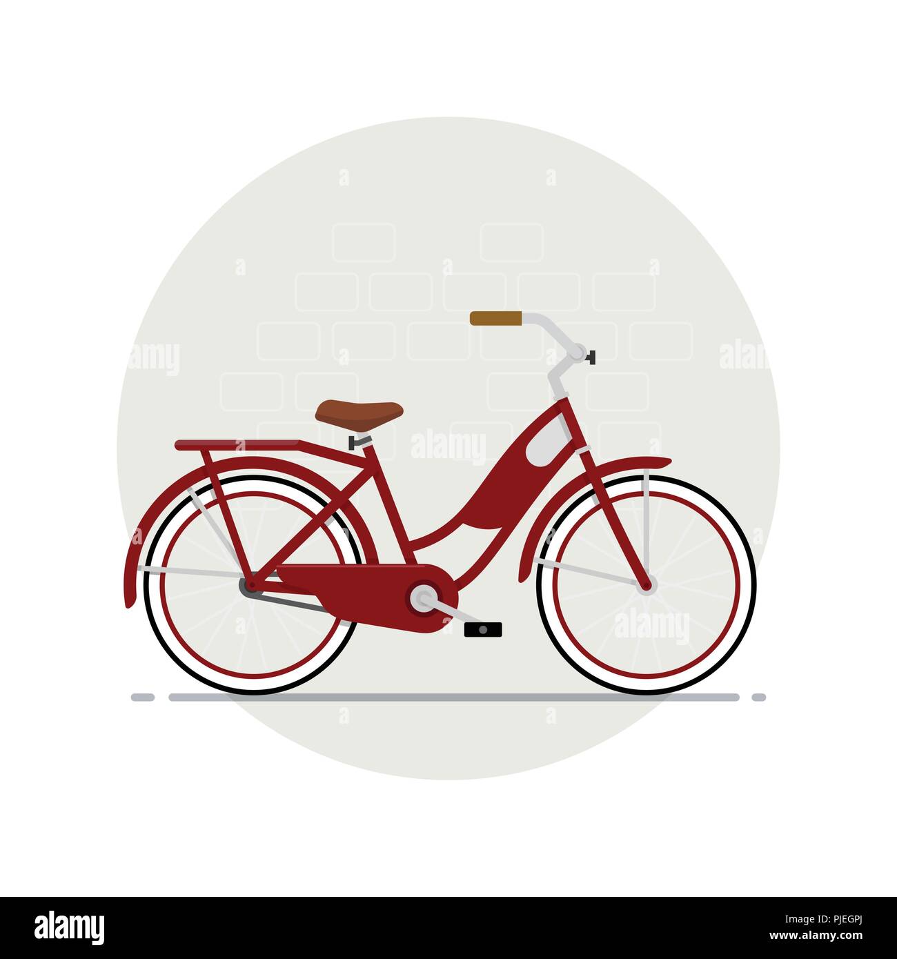 Red chopper bicycle Stock Vector Images - Alamy