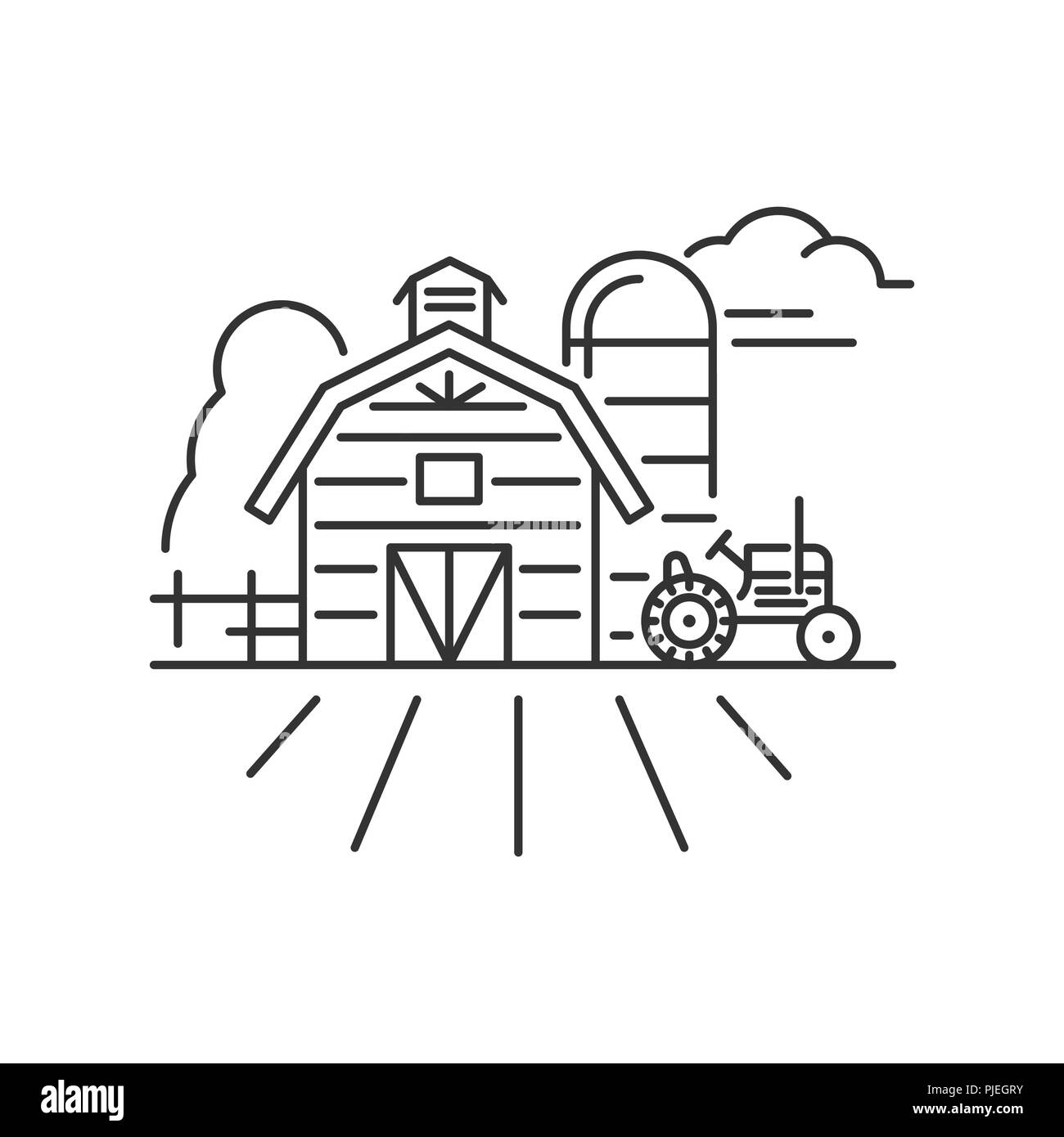 Midwest farmhouse Black and White Stock Photos & Images - Alamy