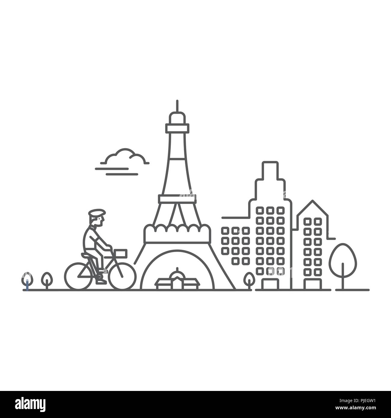 Riding bike Stock Vector Images - Alamy