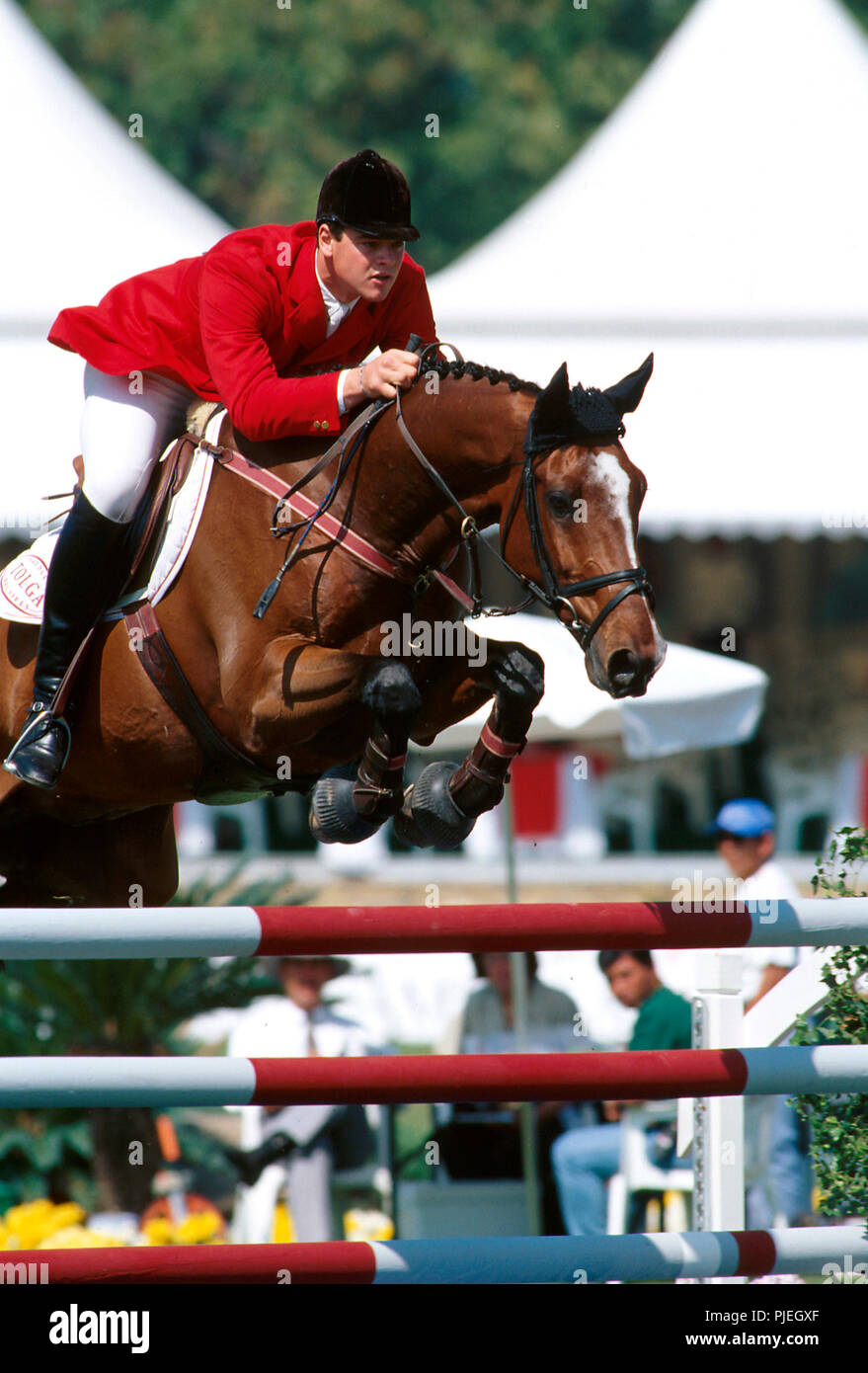 CSI Monterrey October 1997, Francois Mathy (BEL) riding Ivoor Stock Photo - Alamy