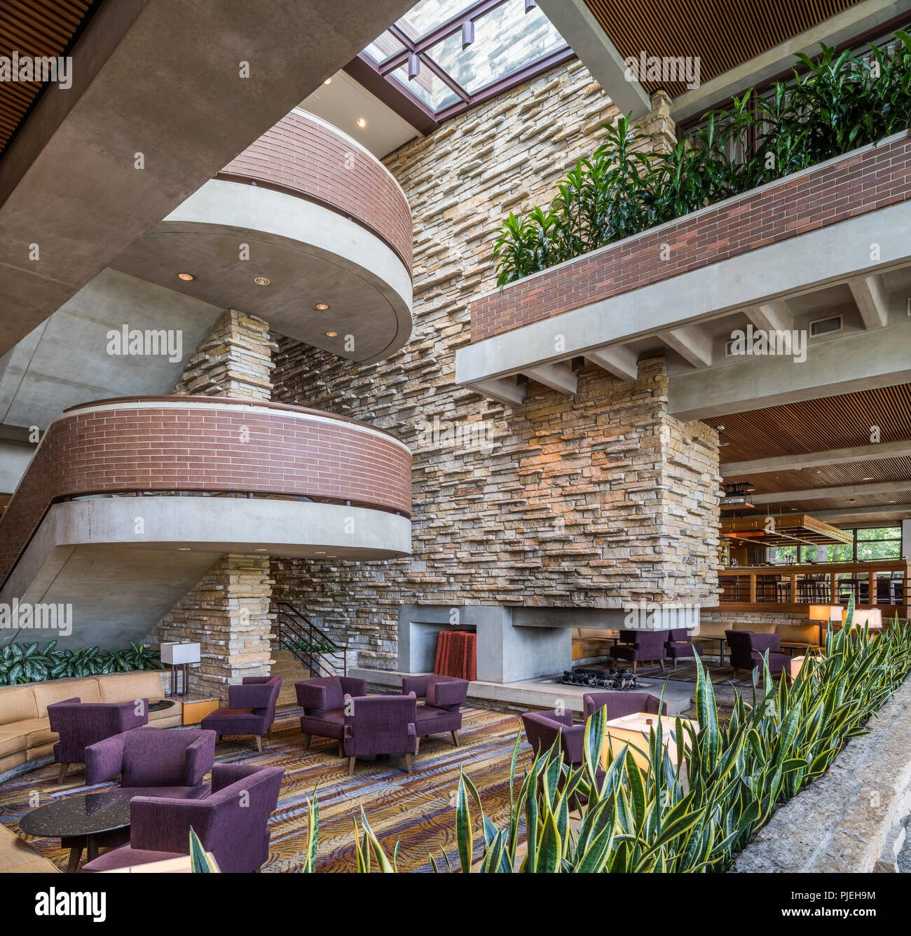 Interior of McDonald's Corporate campus - designed by Dirk Lohan Stock ...