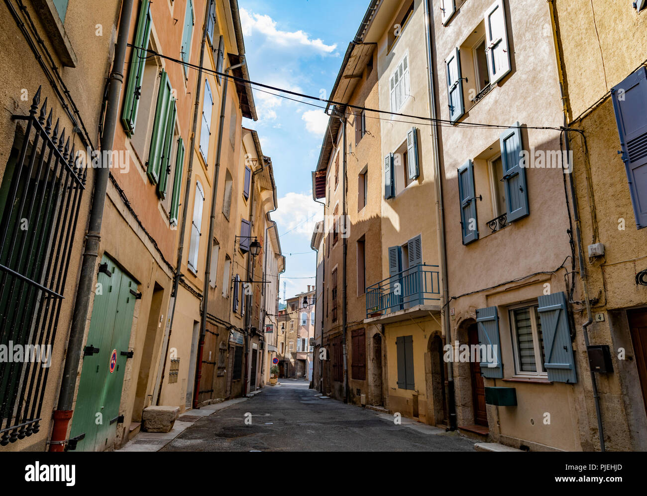 Colorful windows in Souther Provence region of France Stock Photo - Alamy
