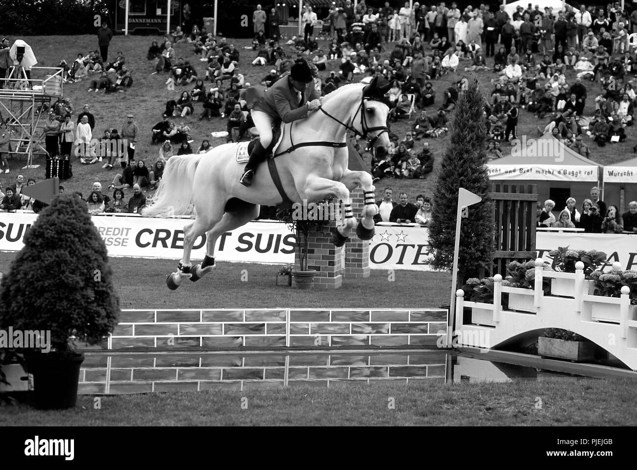 CSIO St. Gallen, June 1997, Willi Melliger (SUI) riding Calvaro V Stock ...