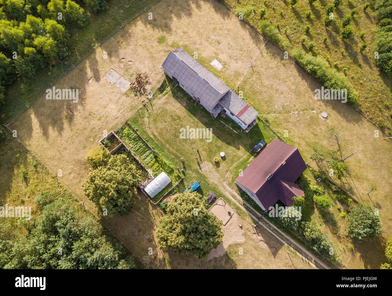 Aerial shot calm green forest hi-res stock photography and images - Alamy