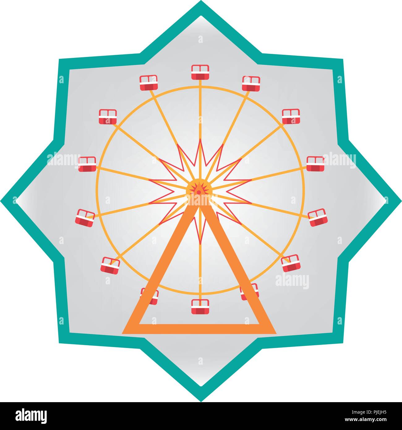 Rotating ferris wheel Stock Vector Images - Alamy