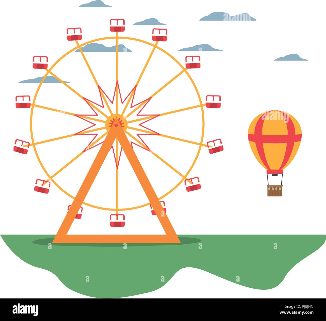 Balloon ferris wheel ride Cut Out Stock Images & Pictures - Alamy