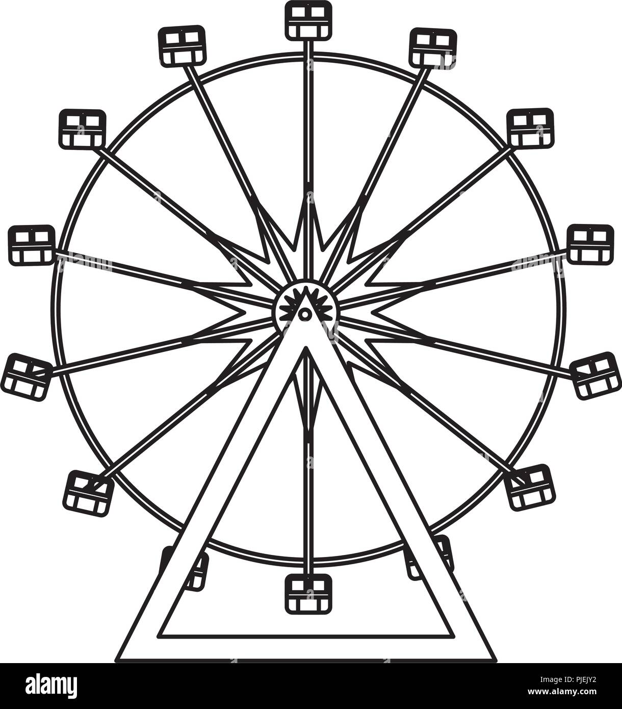line ferris wheel mechanical carnival game Stock Vector Image & Art - Alamy