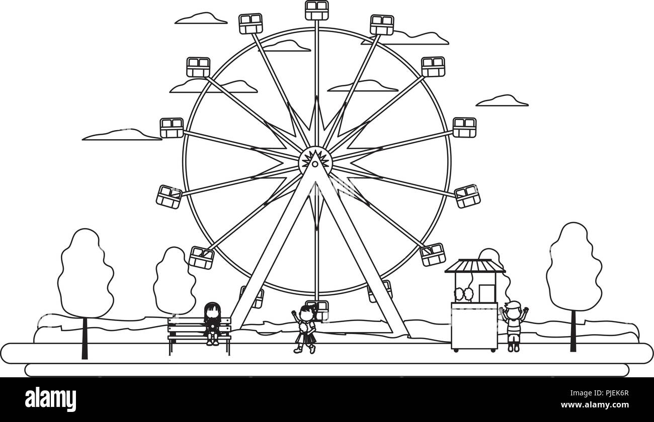 Ferris Wheel Coloring Page