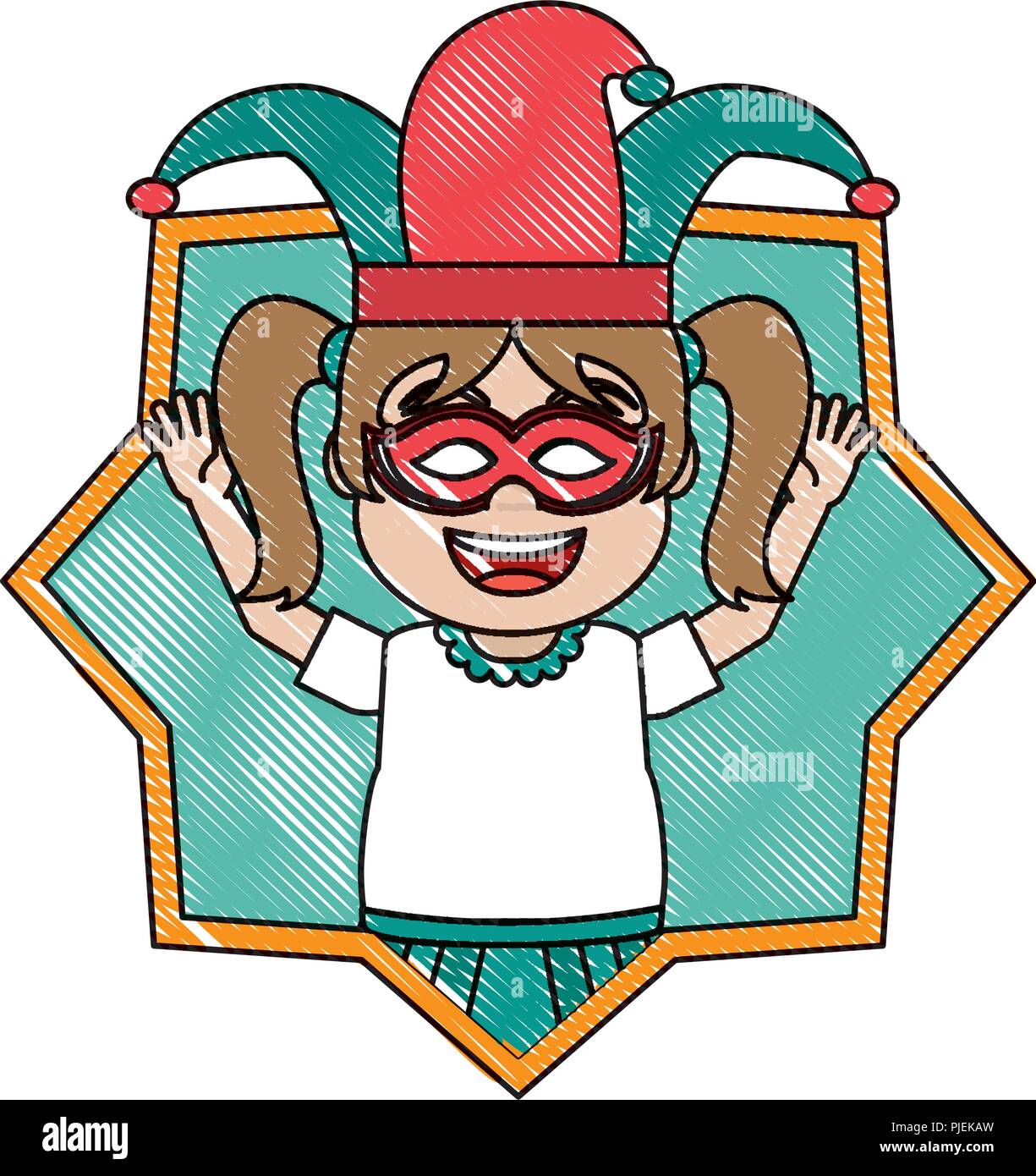 Jester girl Stock Vector Images - Alamy