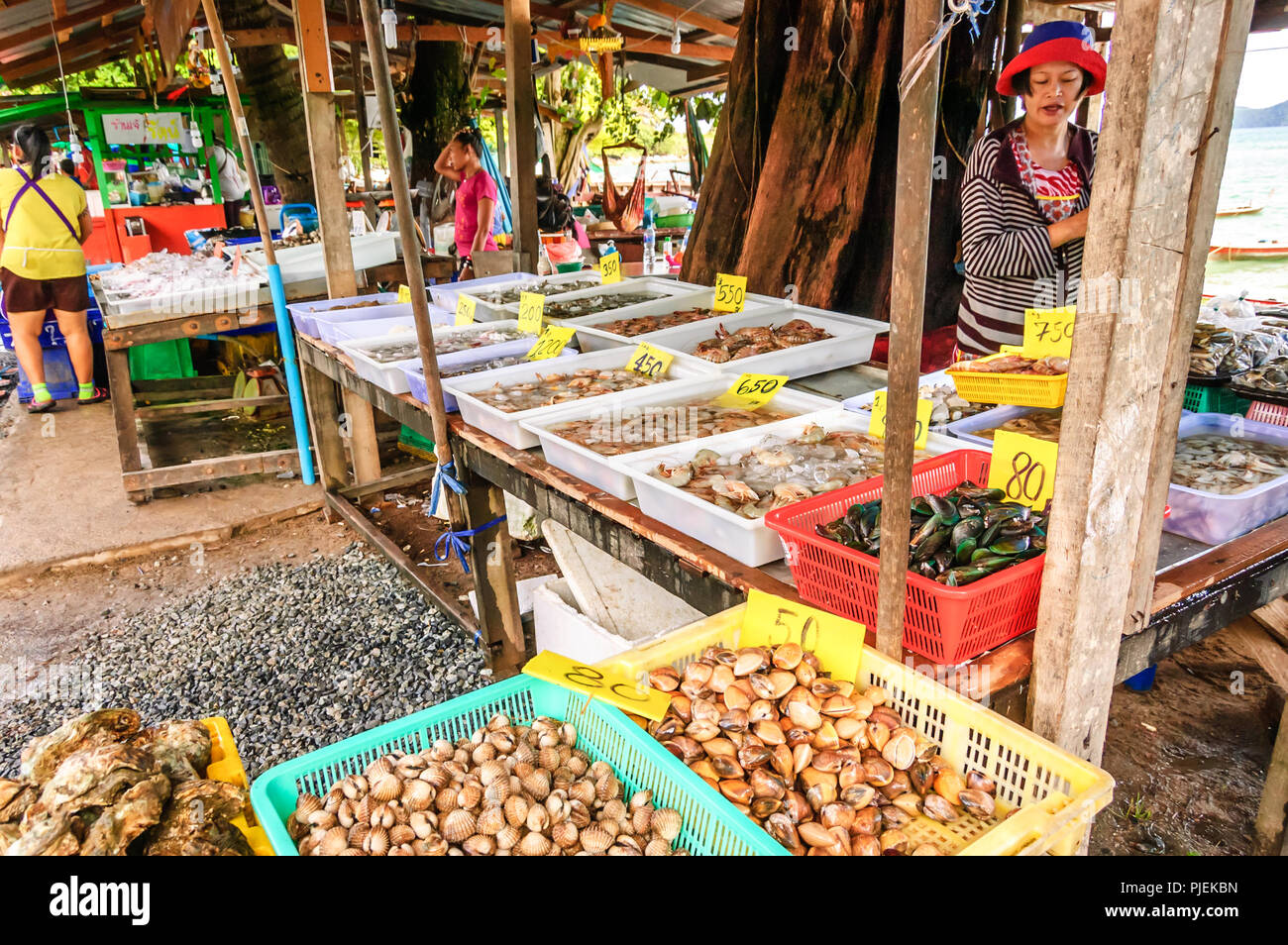 Seafood Stall At Seaside High Resolution Stock Photography and Images ...