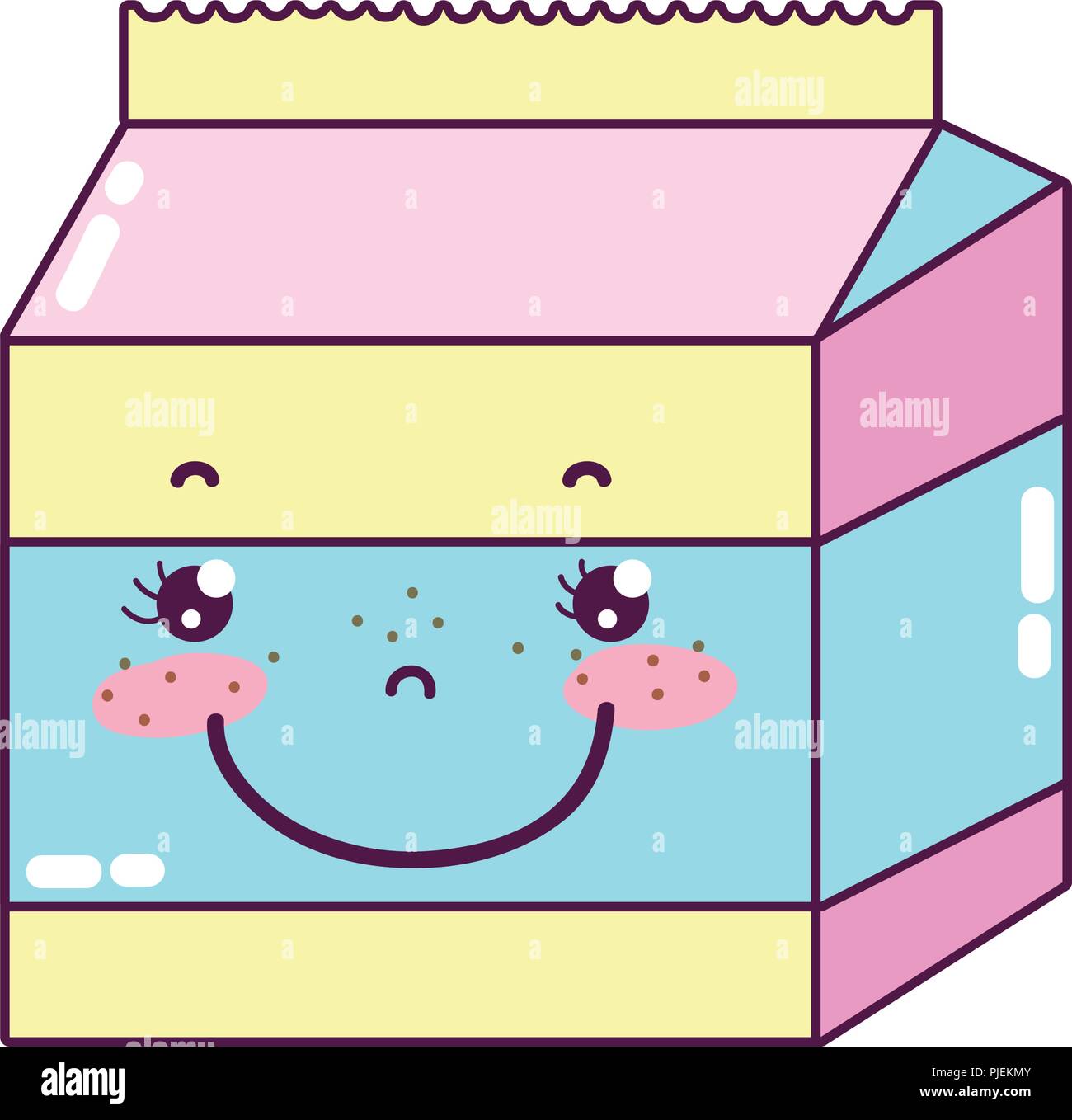 Milk box kawaii character hi-res stock photography and images - Alamy