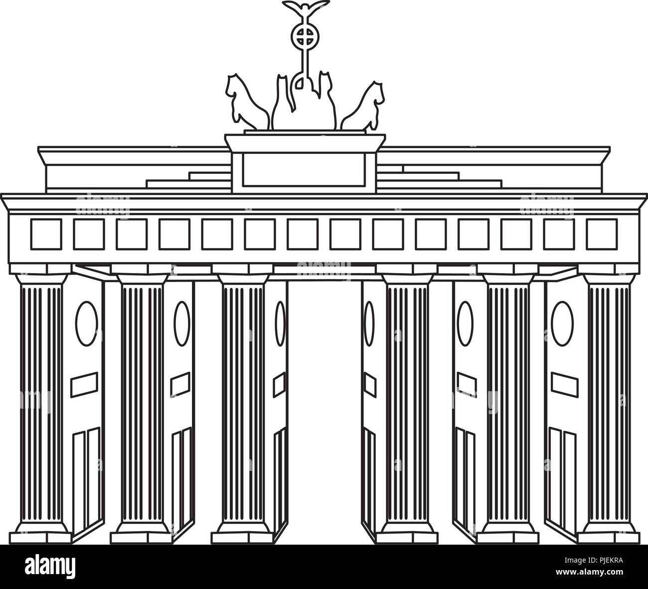 line medieval lisboa architecture palace design Stock Vector Image ...