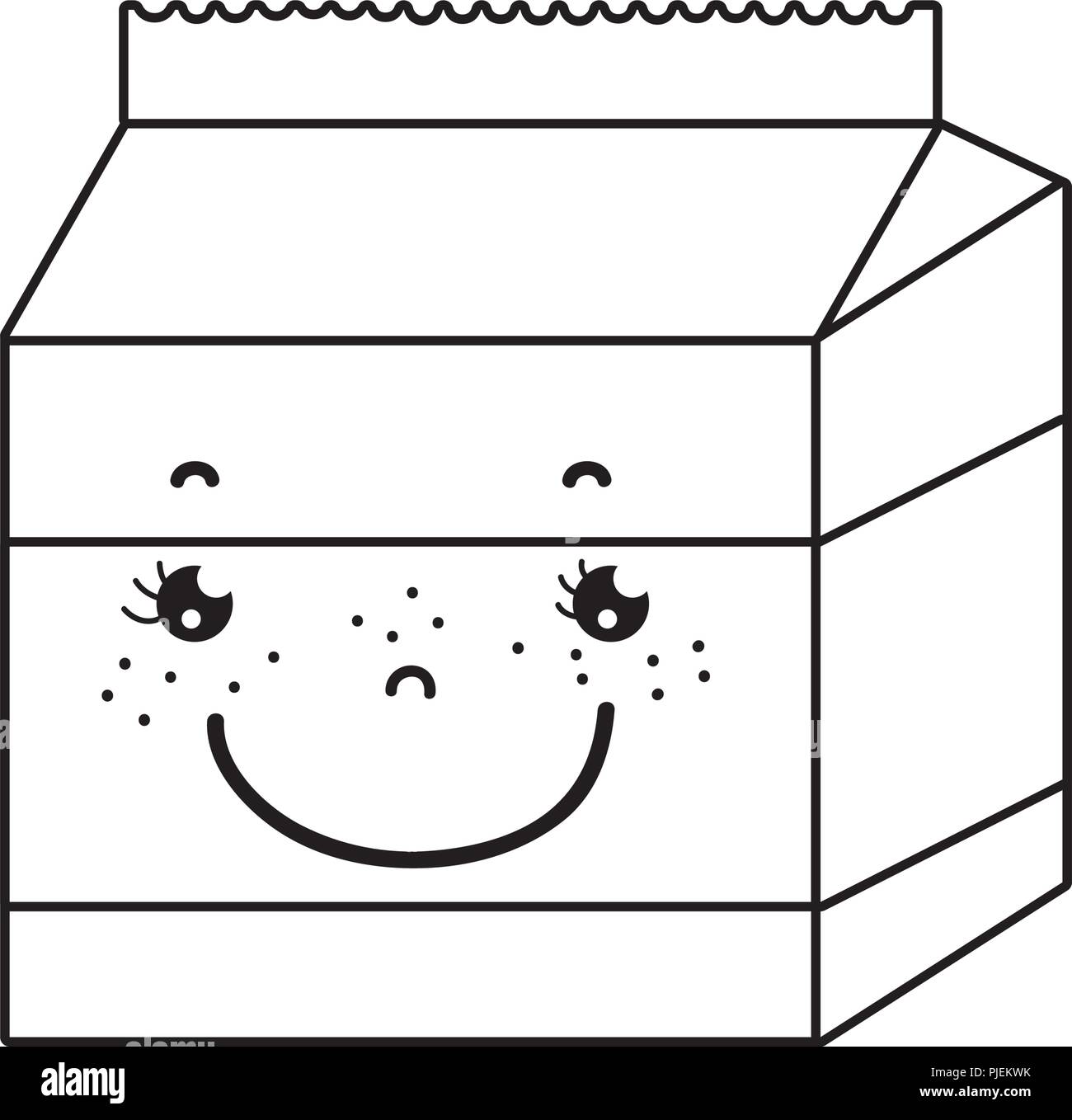 Milk box kawaii character hi-res stock photography and images - Alamy