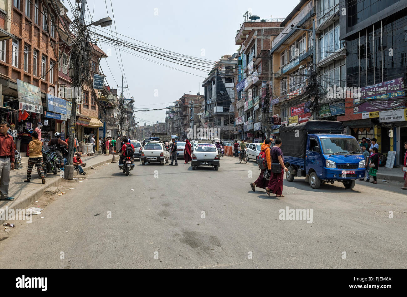 Kathmandu, Nepal - April 15, 2016: The lifestyle and environment of ...