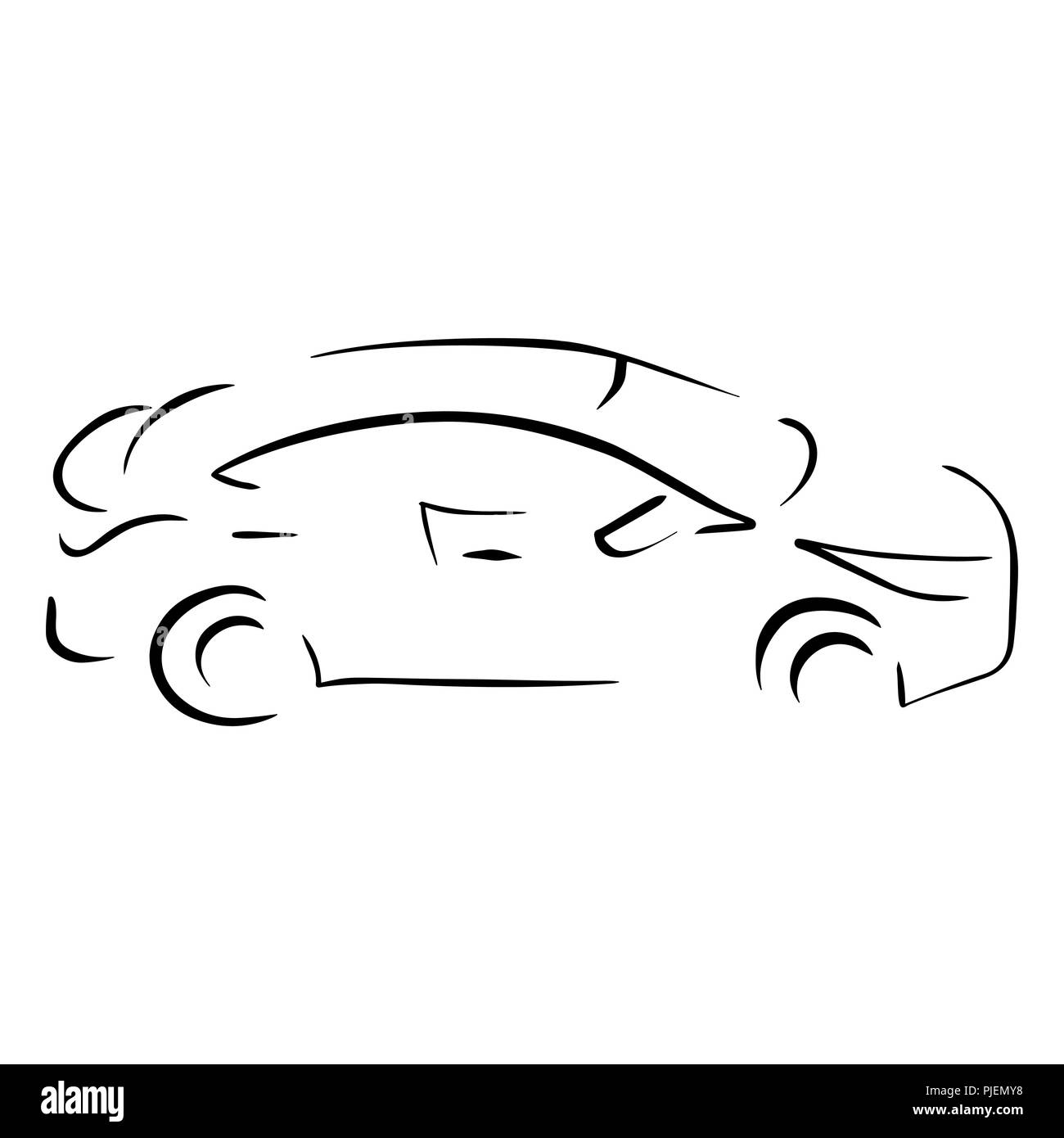 Black simple icon car Stock Vector Images - Alamy