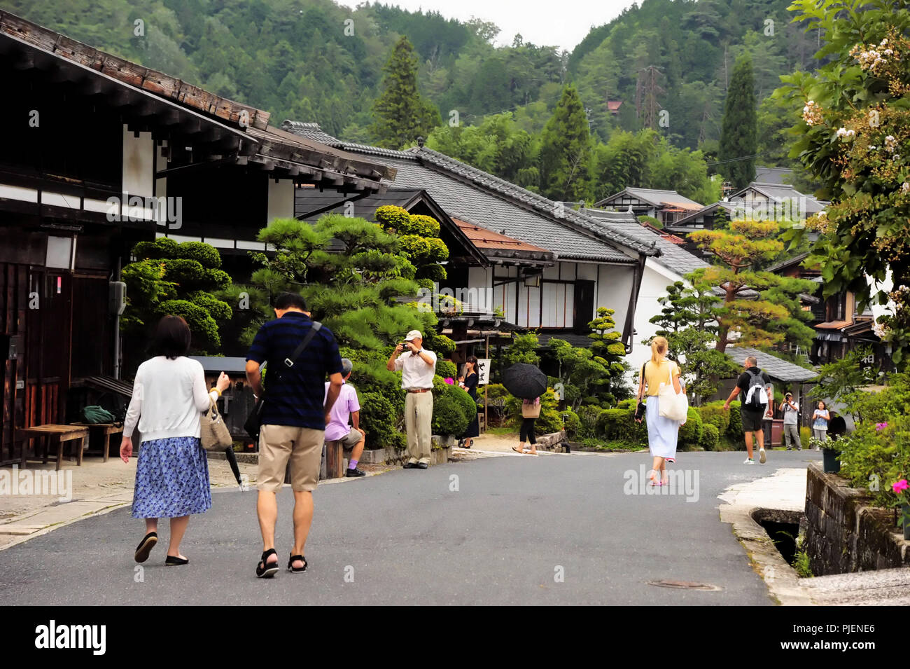 Tsumago, an old townscape preserved area in Japan Stock Photo - Alamy