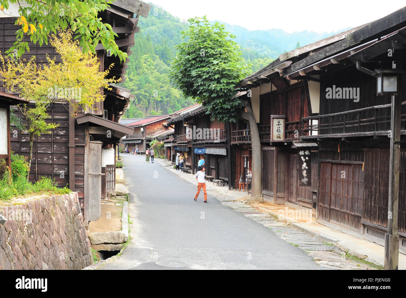 Tsumago, an old townscape preserved area in Japan Stock Photo - Alamy