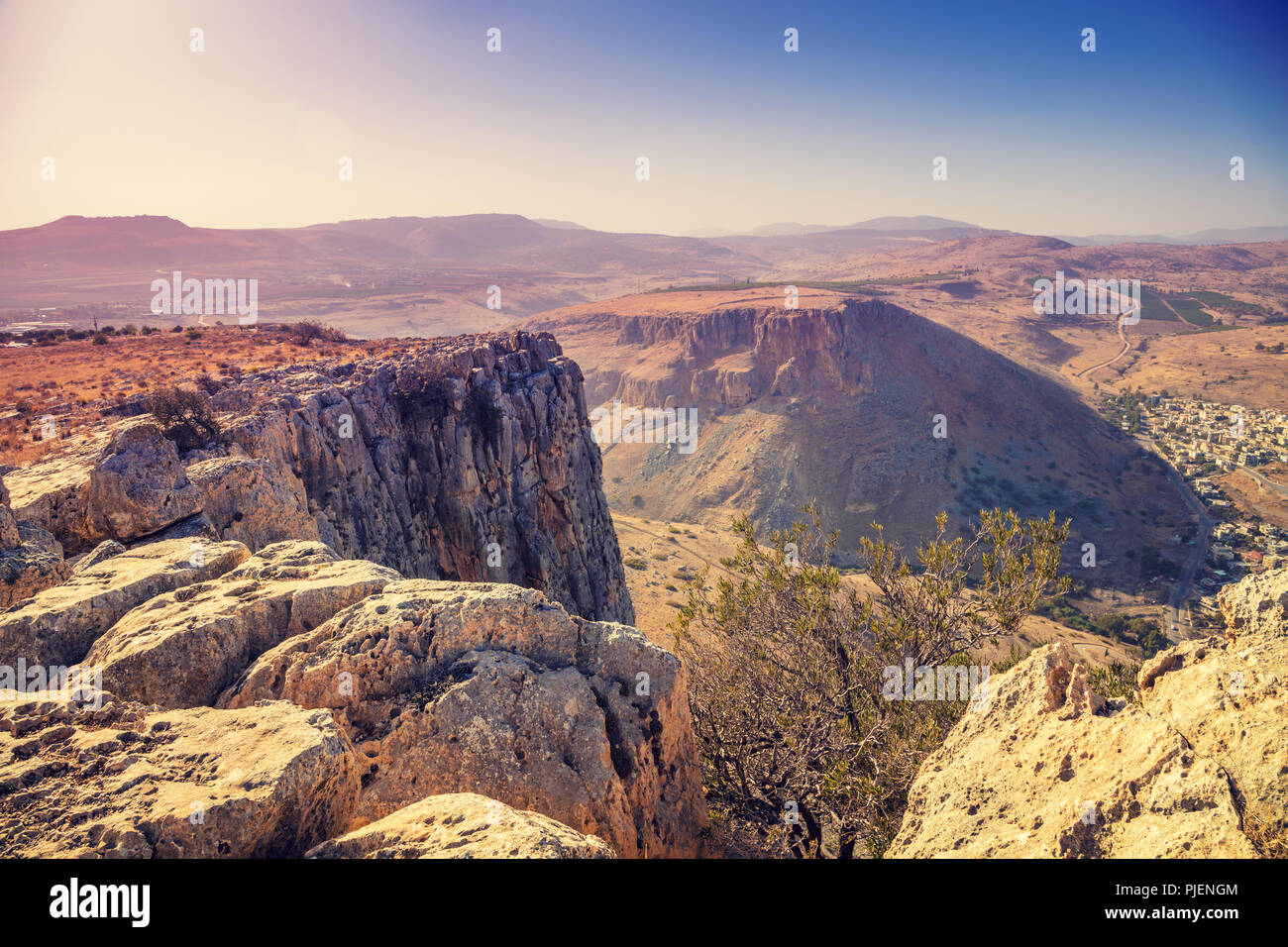 View from Arbel cliff. Galilee, Israel Stock Photo - Alamy