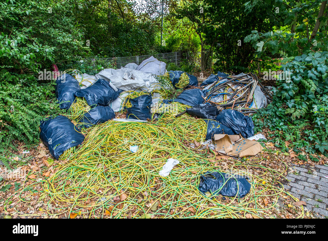 Waste on a parking lot hi-res stock photography and images - Alamy