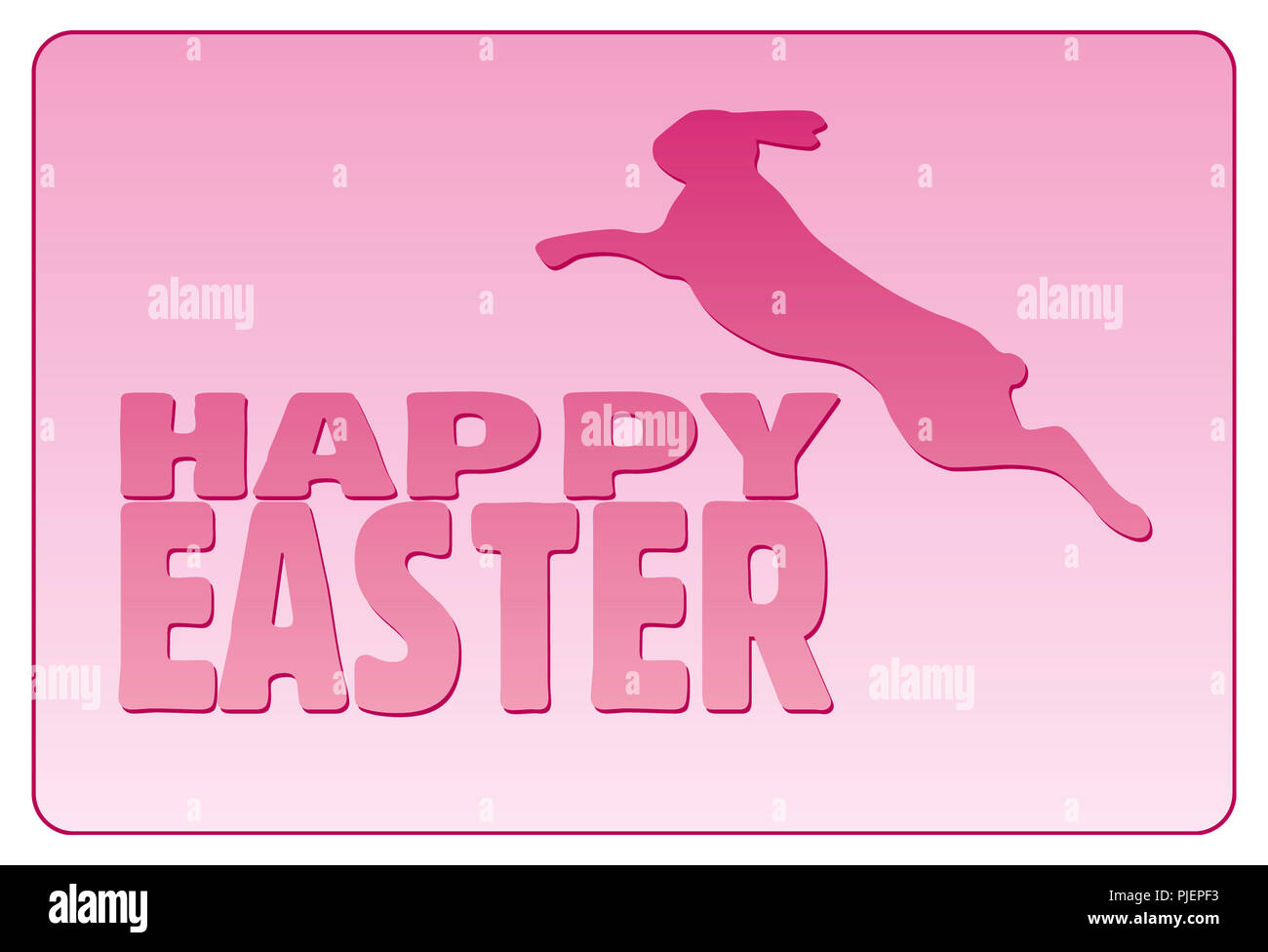 Funny cartoon pink rabbit hi-res stock photography and images - Alamy