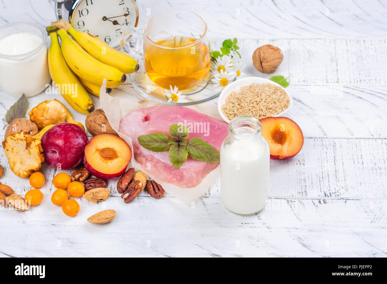 Best food for getting sleep. Foods rich of tryptophene and melatonin ...