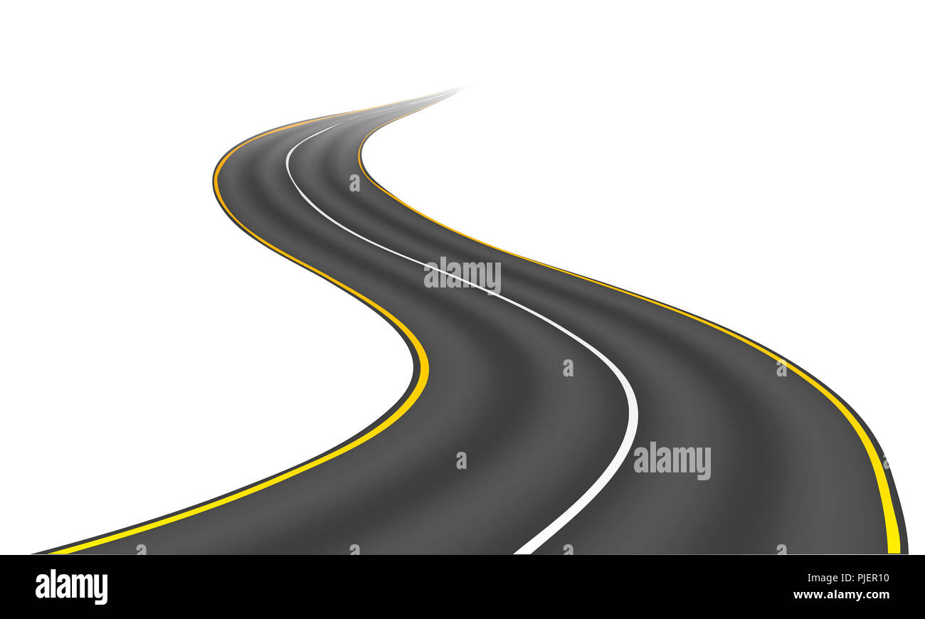 An image of a nice road isolated on white Stock Photo - Alamy