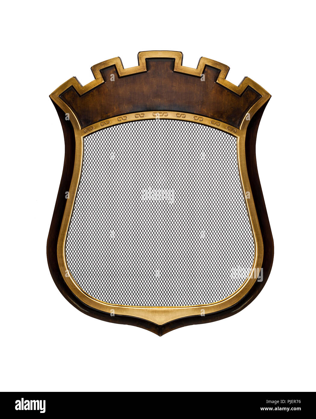 Blank heraldic shield white background hi-res stock photography and ...