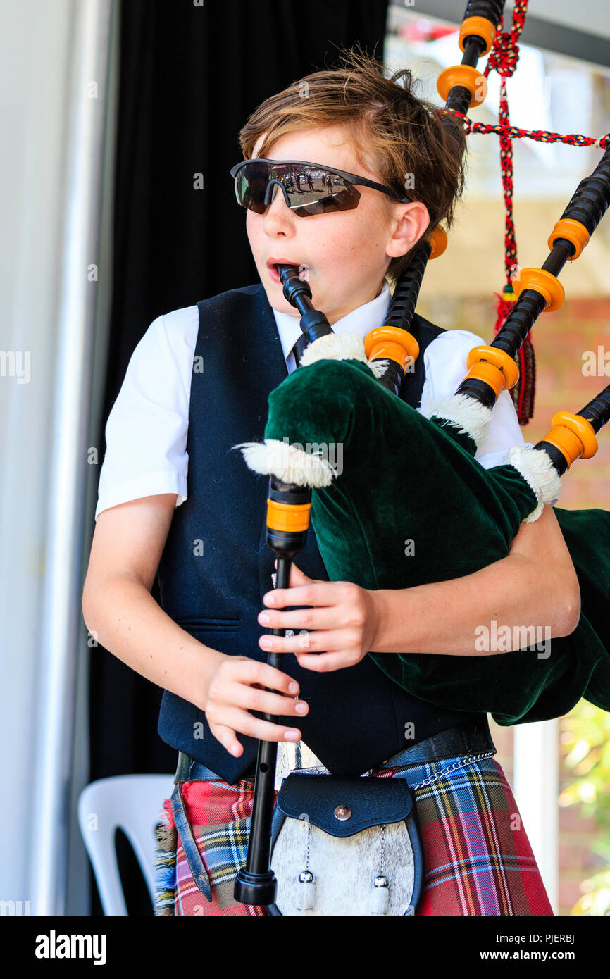 Bagpiper boy hi-res stock photography and images - Alamy