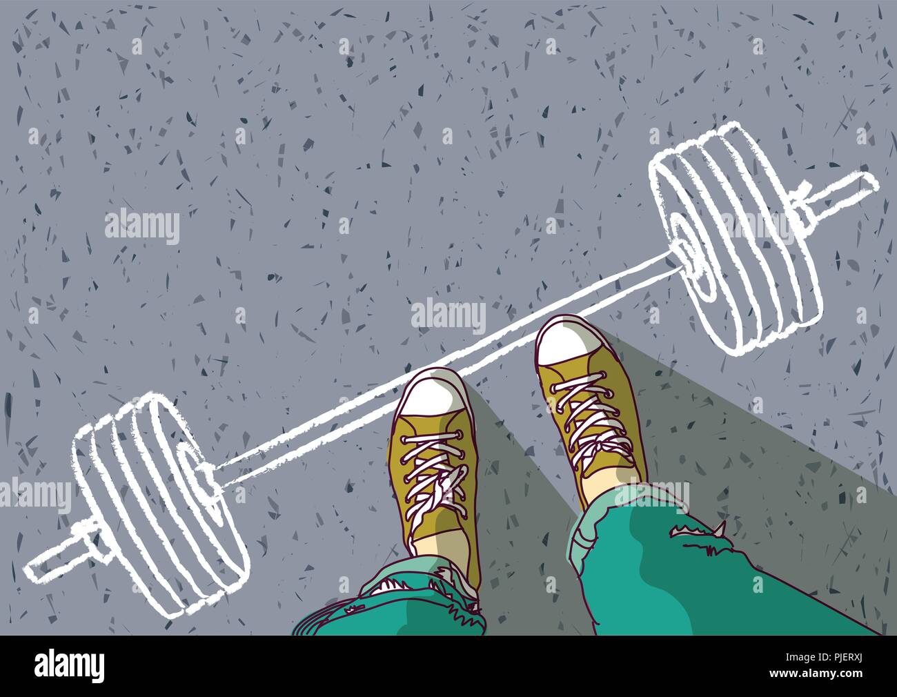 Fitness gym young man Stock Vector Images - Alamy