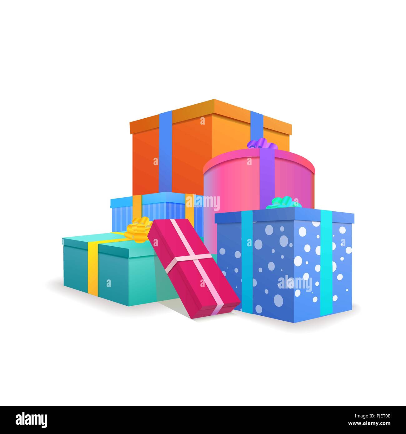 Colourful bow isolated on Stock Vector Images - Alamy
