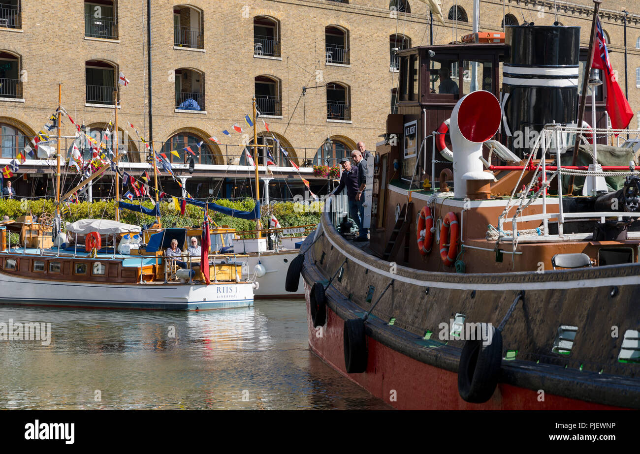 London, UK. 6th September 2018. Boats arrive for the Classic Boat ...
