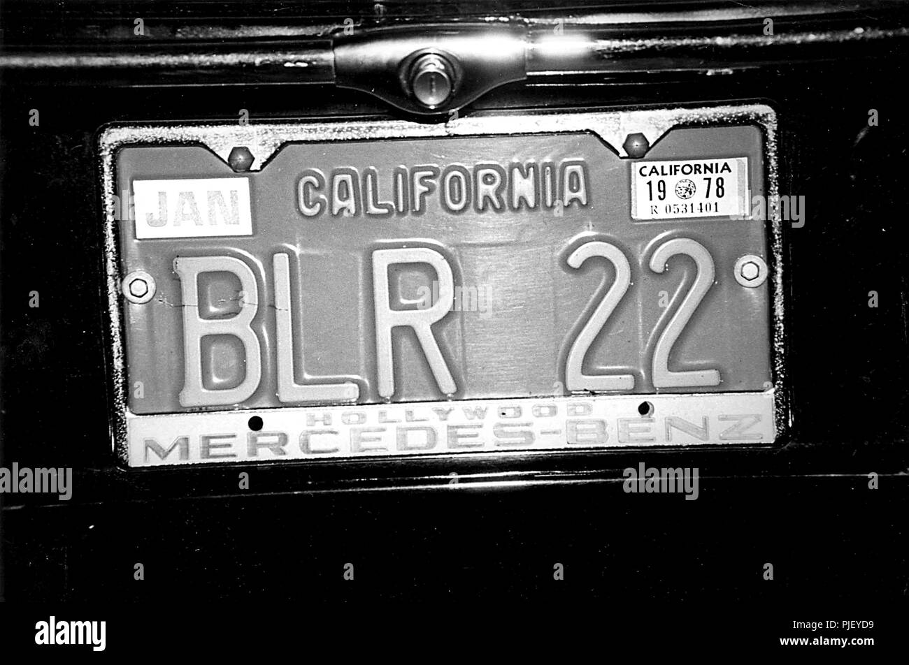 License plate Black and White Stock Photos & Images - Alamy