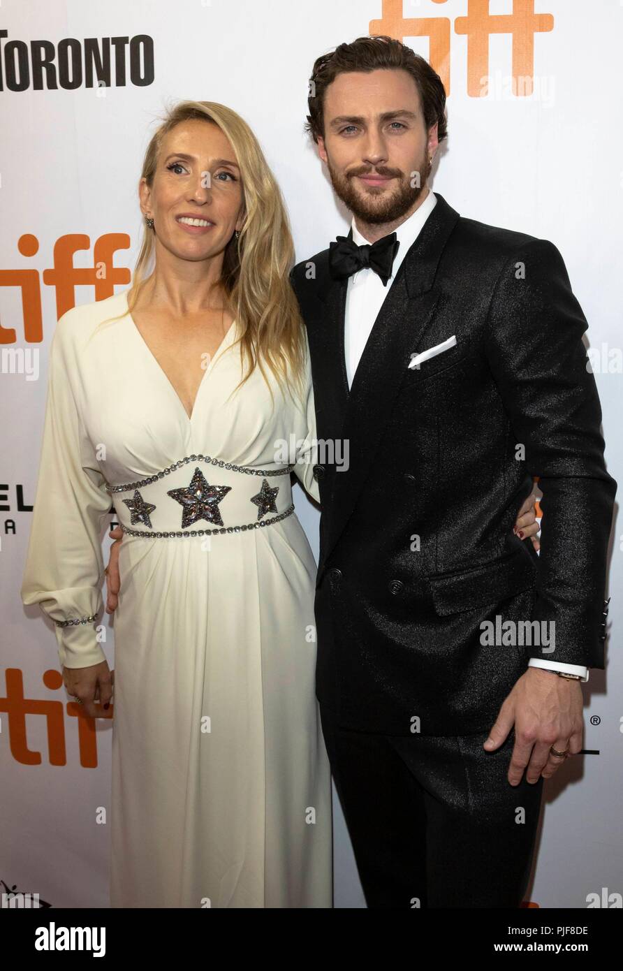 Sam Taylor-Johnson and Aaron Taylor-Johnson attend the premiere of ...
