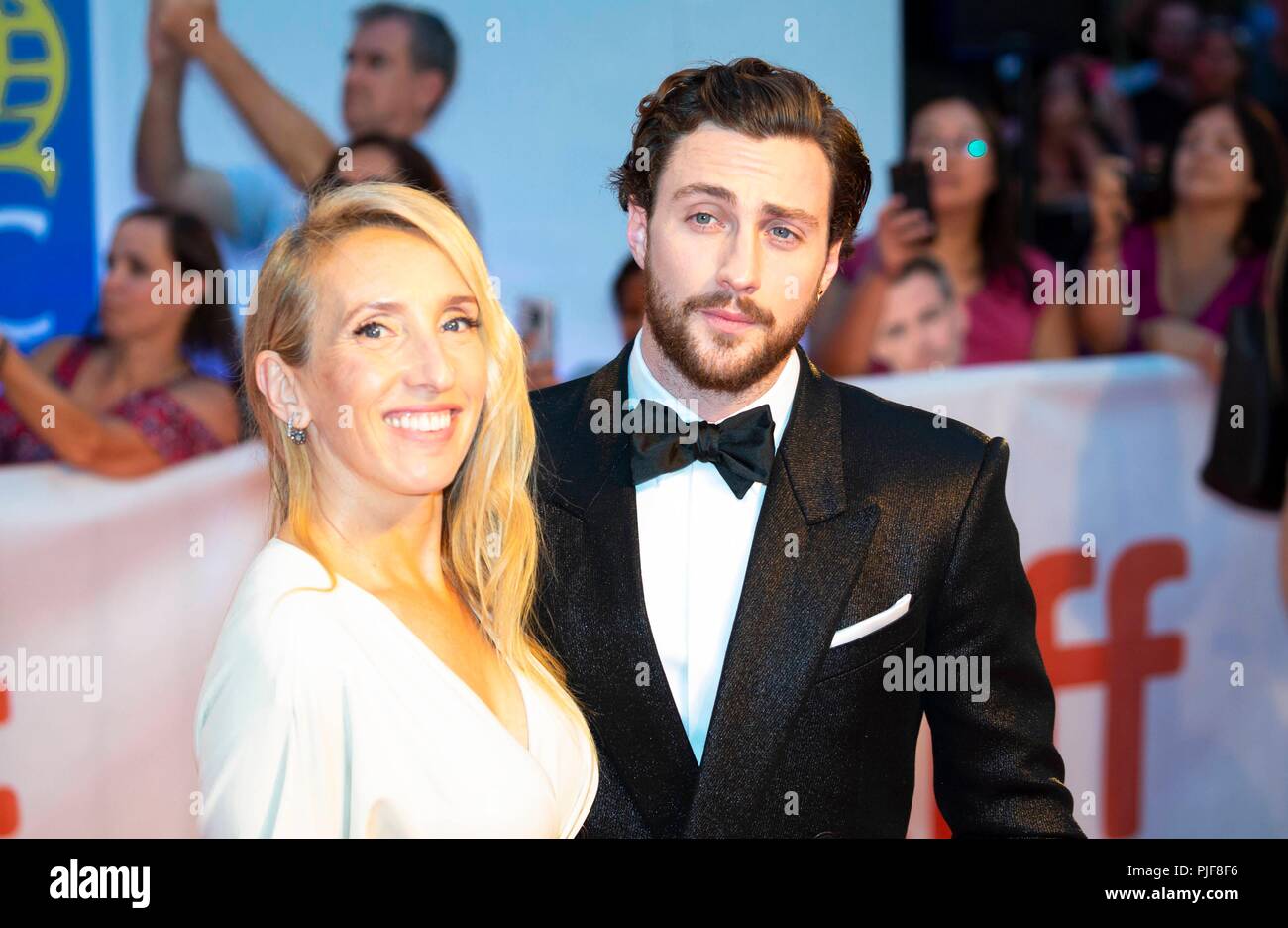 Sam Taylor-Johnson and Aaron Taylor-Johnson attend the premiere of ...