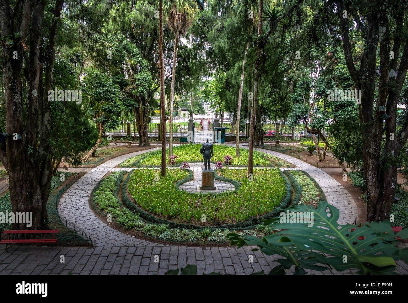 Dom Pedro II statue at Imperial Museum courtyard former Summer Palace ...