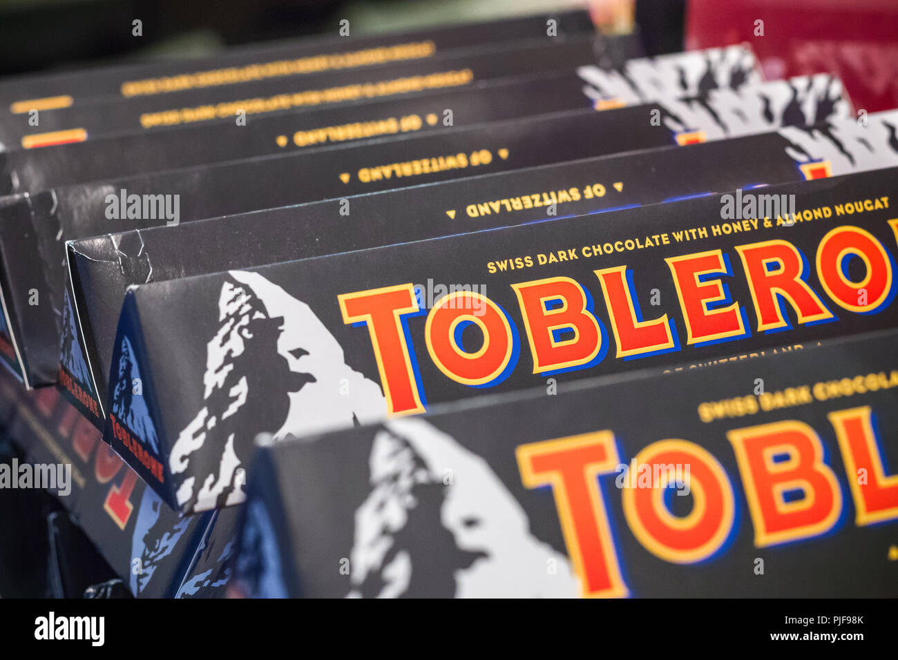 Dark chocolate toblerone hi-res stock photography and images - Alamy