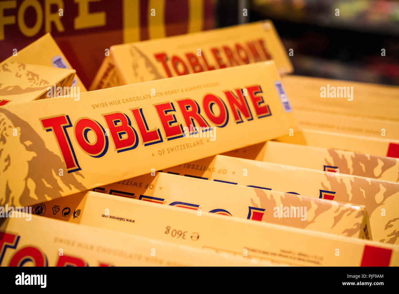 Toblerone chocolate hi-res stock photography and images - Alamy