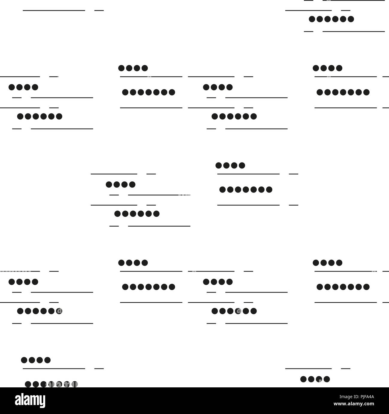 Seamless geometric pattern. wavy thin thread with small beads. Vector ...