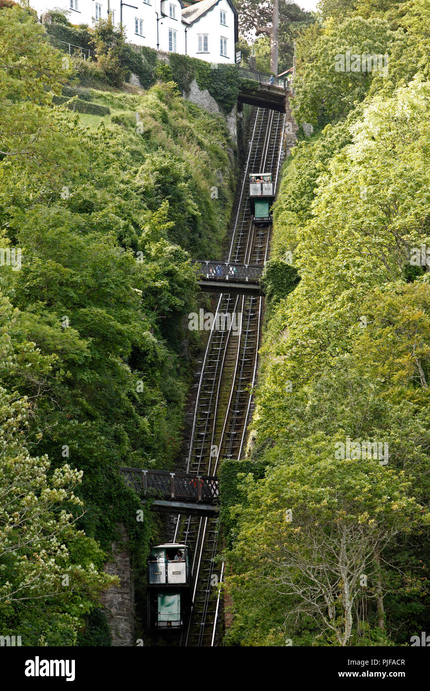Lynton and lynmouth funicular cliff railway hi-res stock photography ...