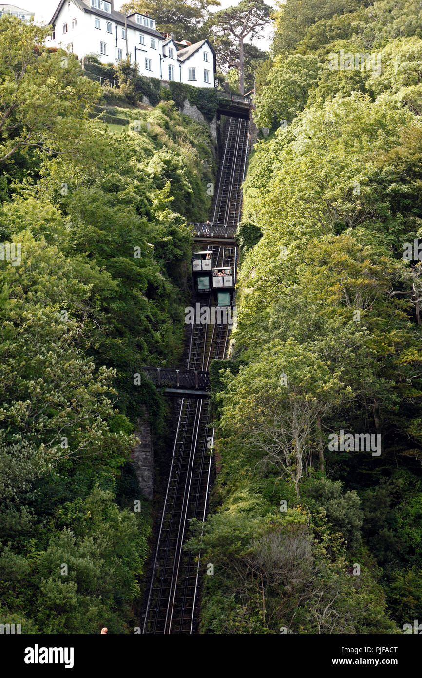 Lynton and lynmouth funicular cliff railway hi-res stock photography ...