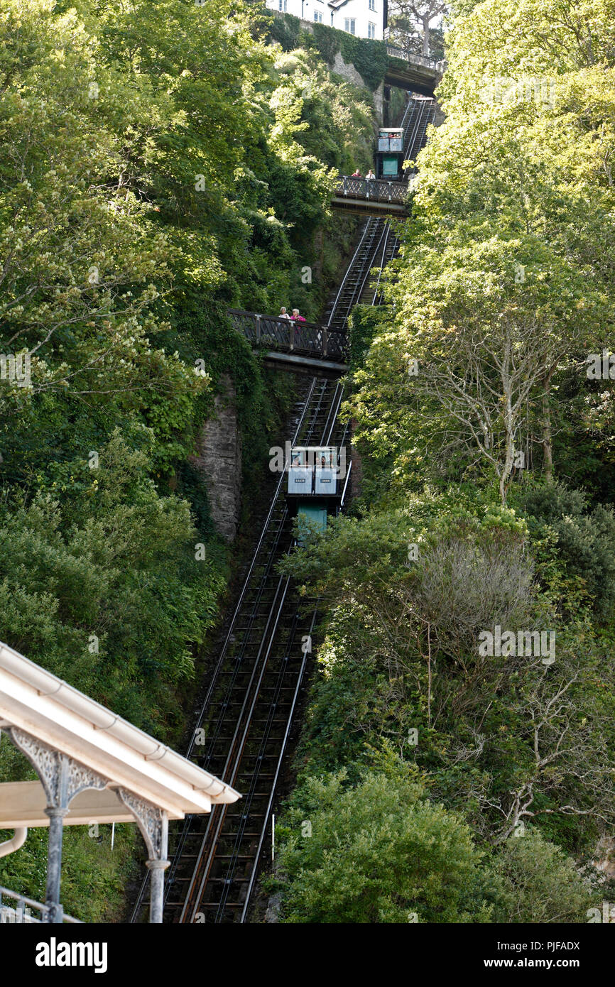 Lynton and lynmouth funicular cliff railway hi-res stock photography ...