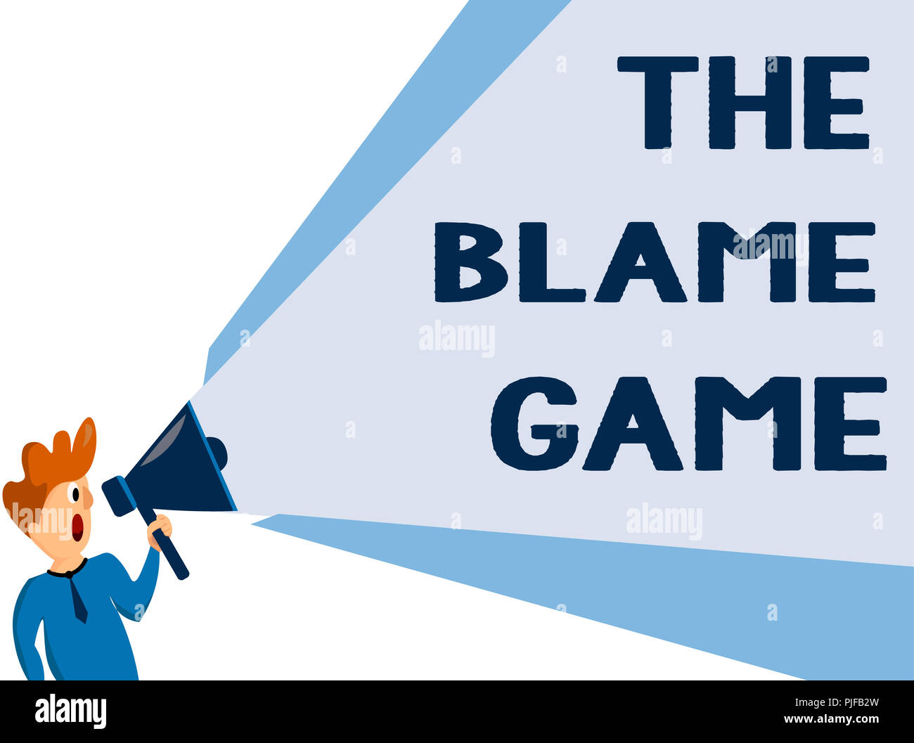 Text sign showing The Blame Game. Conceptual photo A situation when ...