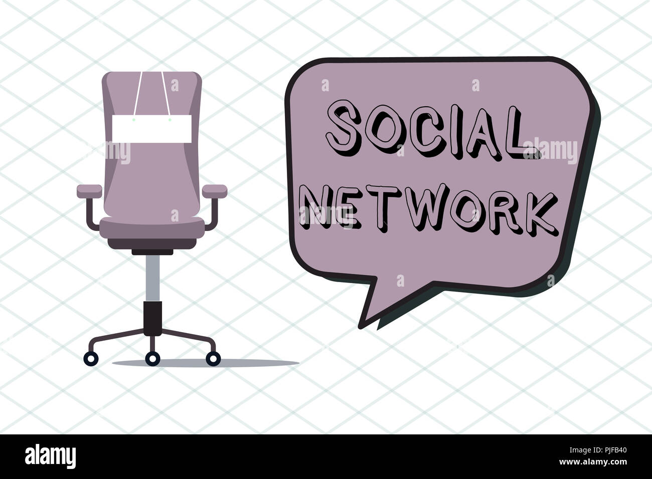 Handwriting text Social Network. Concept meaning Interactions Sharing ...